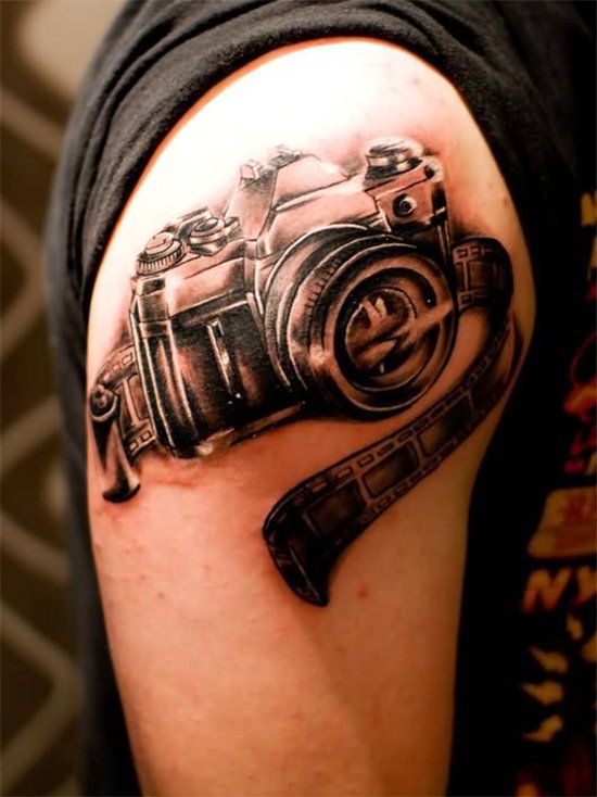 30+ Fantastic Body Camera Tattoos For Every Camera Lover