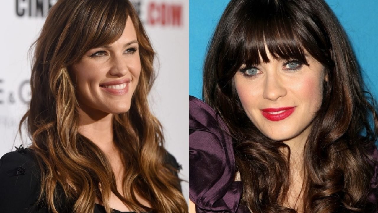 Long Natural Curly Hairstyles With Bangs